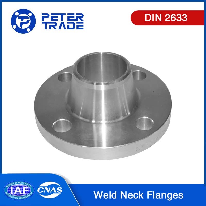 DIN 2633 A105 Carbon Steel/A182 SS304 SS316 Stainless Steel Weld Neck ...